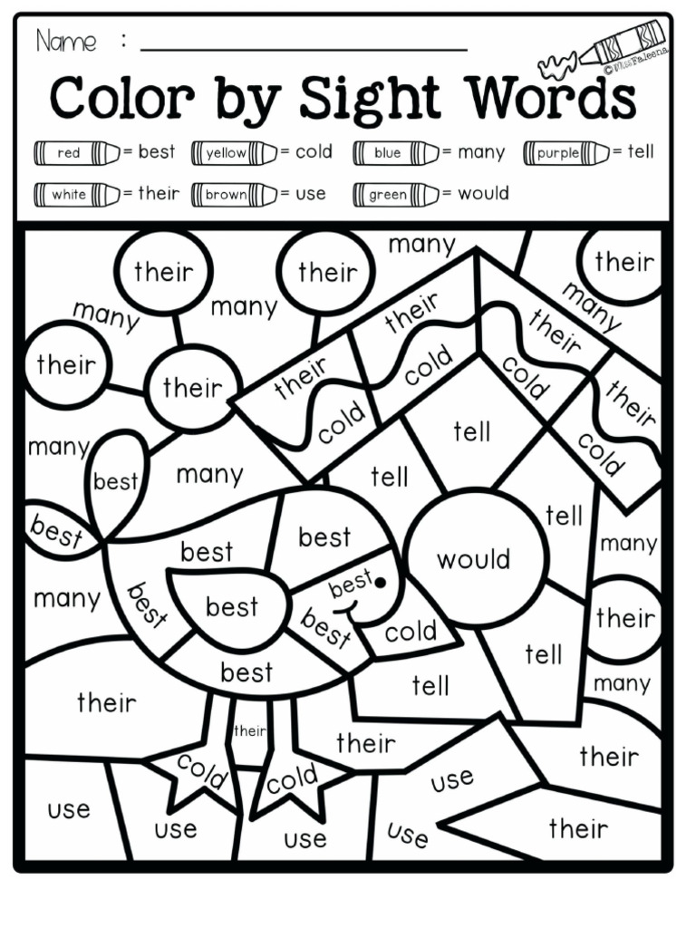Sight Words Coloring | PDF