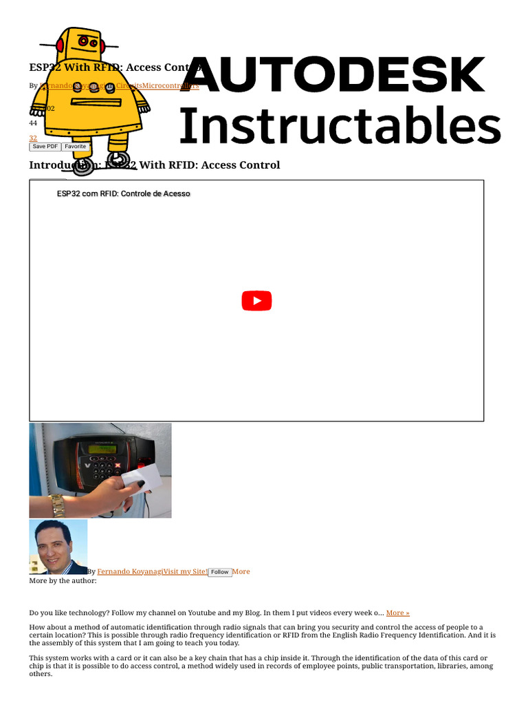 ESP32 With RFID - Access Control - 13 Steps - Instructables | PDF | Radio Frequency ...