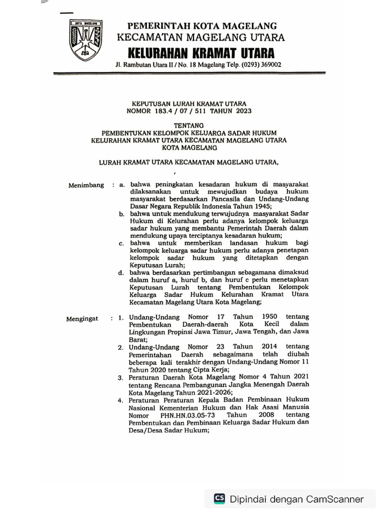 Pembentukan Kelompok Keluarga Sadar Huku - 2 | PDF