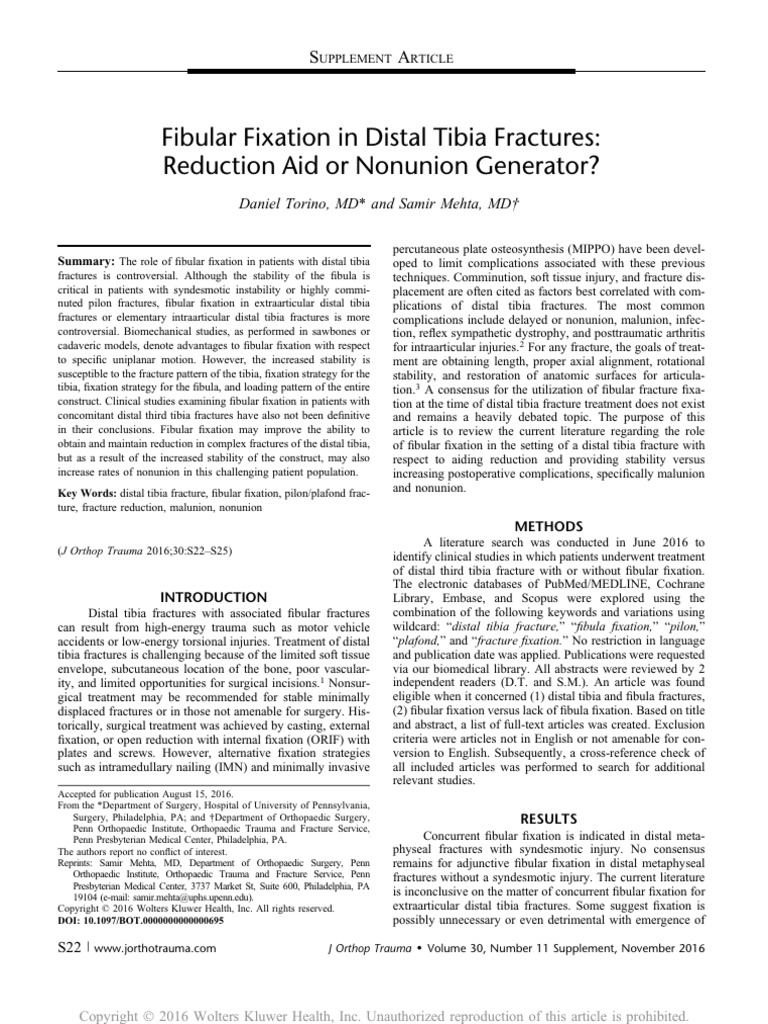 fibular_fixation_in_distal_tibia_fractures_.6 2 | PDF | Fracture | Orthopedic Surgery