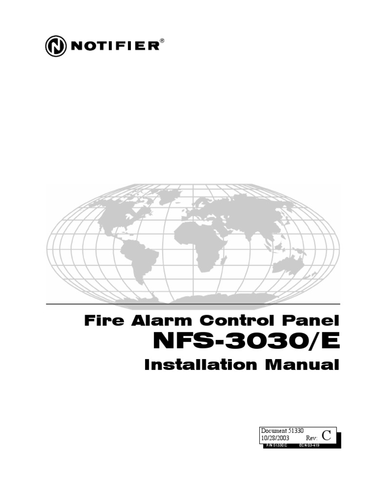 Notifier Nfs 3030 Install Manual | PDF | Fire Sprinkler System | Power ...