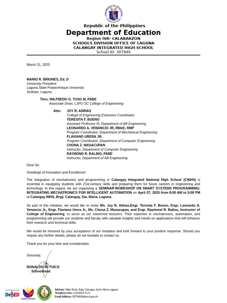 Lspu Coe-Cinhs Extension | PDF | Academic Discipline Interactions | Science