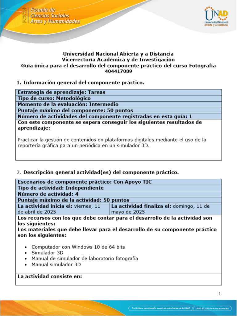Guía para El Desarrollo Del Componente Práctico y Rúbrica de Evaluación - Unidad 3 - Tarea 4 ...