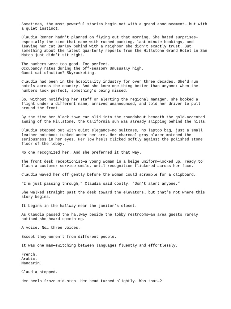 CEO Discovers Janitor's Hidden Talent | PDF