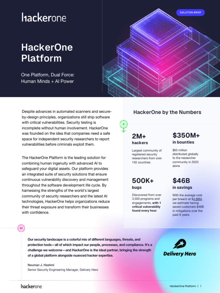 Hackerone Platform Solution Brief | PDF | Computer Security | Security
