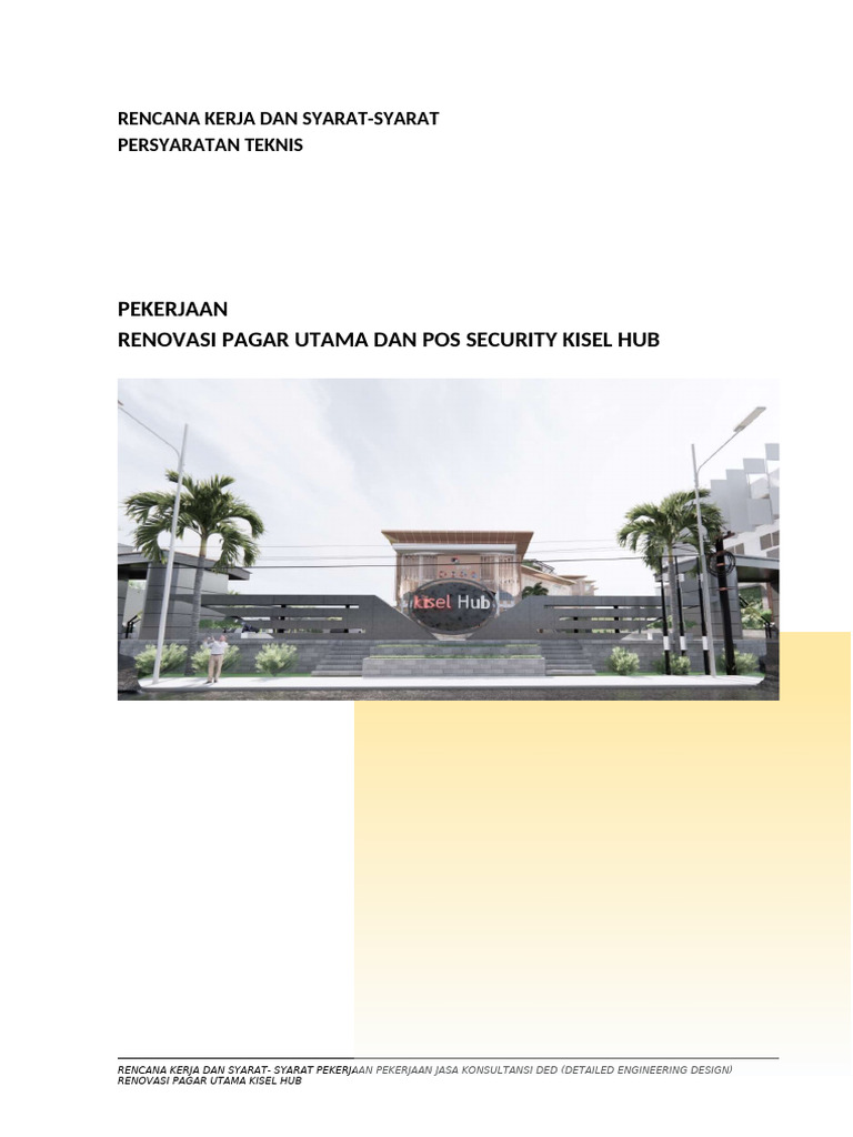 R2 RKS - Pekerjaan Renovasi Pagar Utama PT Kisel | PDF