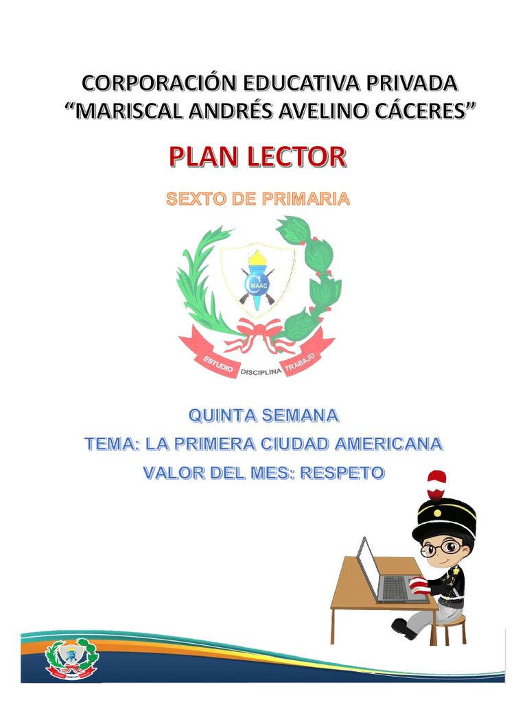Plan Lector 6to Gr. 5ta Semana - La Primera Ciudad Americana | PDF