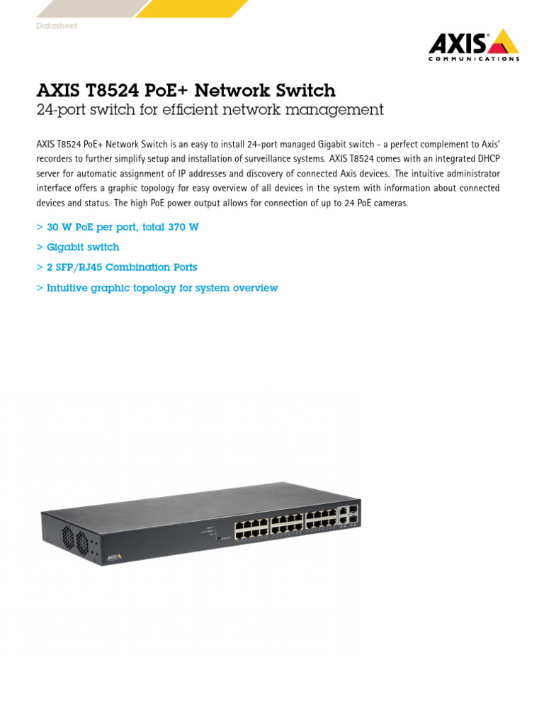 datasheet-axis-t8524-poe+-network-switch-en-US-397134 (1) (1) | PDF ...