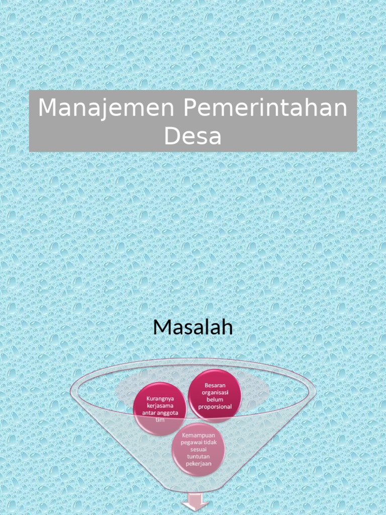 Manajemen Pemerintahan Desa | PDF