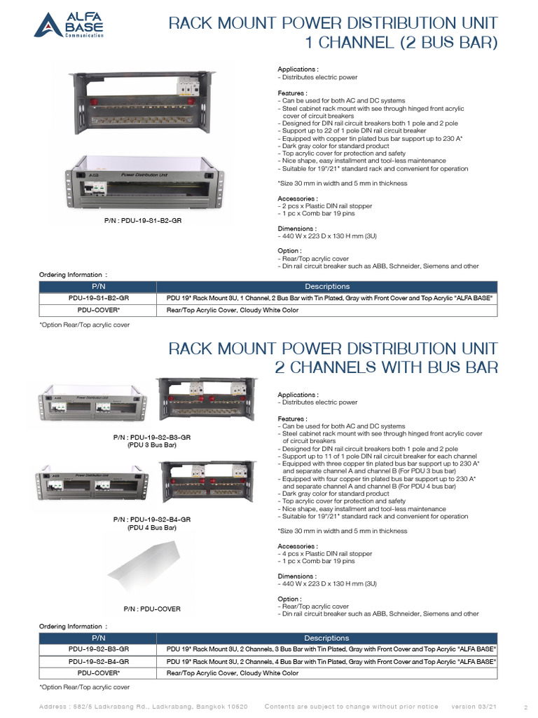 1.RACK-MOUNT-PDU-WITH-BUS-BAR 19 s1 b2 GR | PDF | Electric Power ...