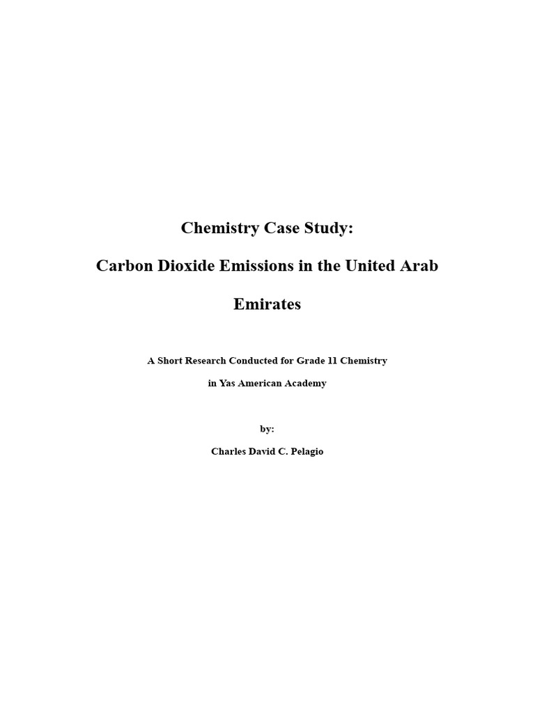 Charles P. Chemistry Case Study | PDF | Renewable Energy | Combustion