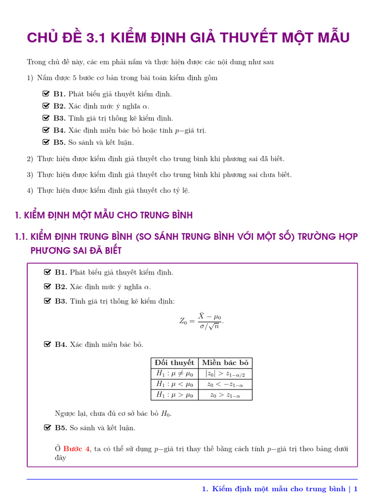 Xac-Suat-Thong-Ke - Chu-De-3.1-Kiem-Dinh-Gia-Thuyet-Thong-Ke-Mot-Mau - Da - (Cuuduongthancong ...