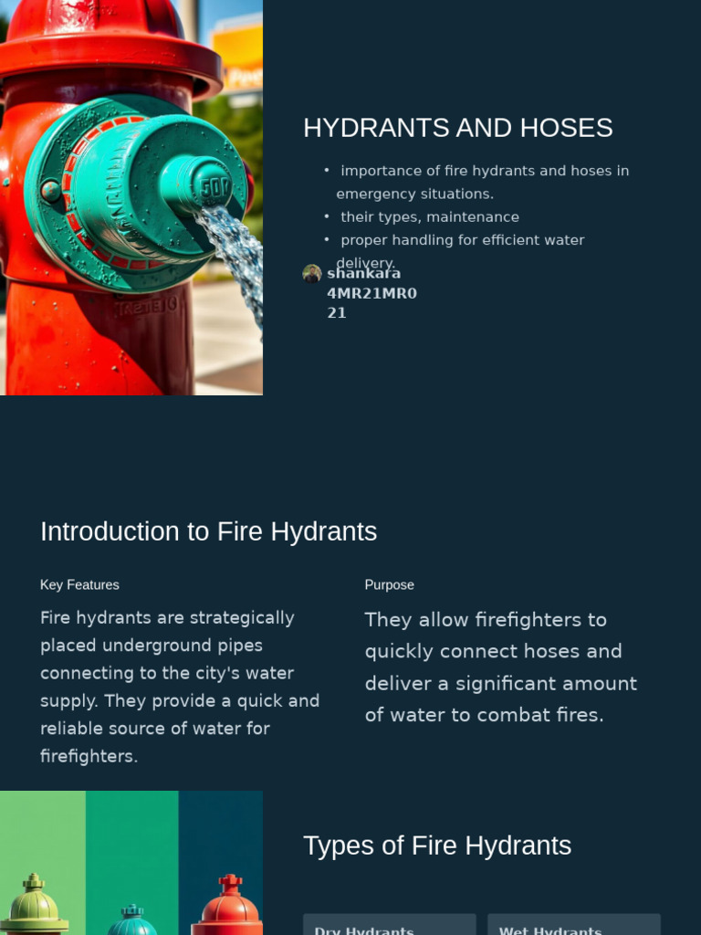 Hydrants and Hoses A Vital Lifeline - PPTX 20241213 124040 0000 | PDF | Water | Mechanical ...