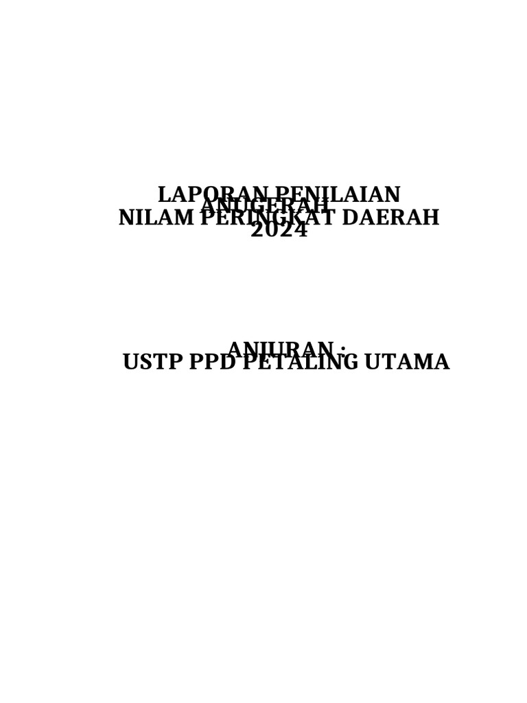 Laporan Nilam Daerah Pdf