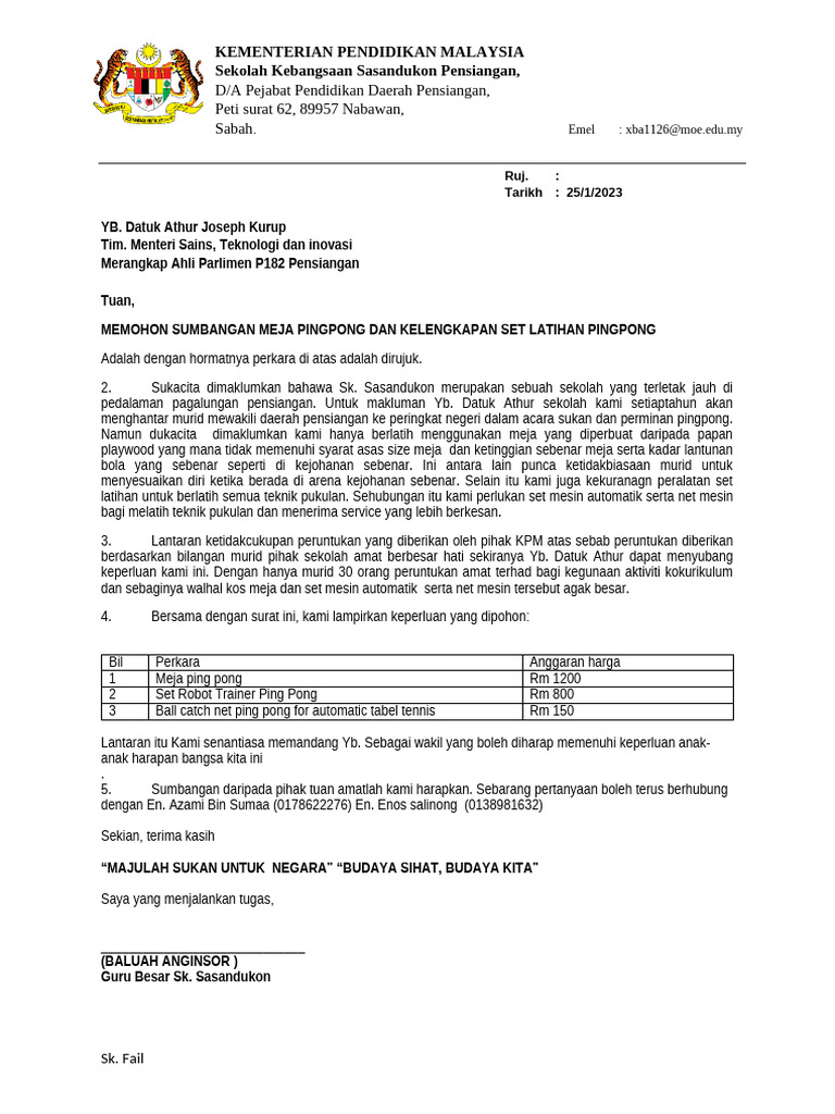 Sumbangan Ping Pong | PDF