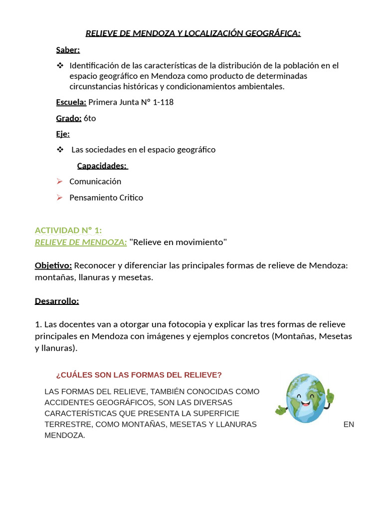 SECUENCIA RELIEVE SOSA, FLORES - Docx Ponce | PDF | Montañas | Terreno