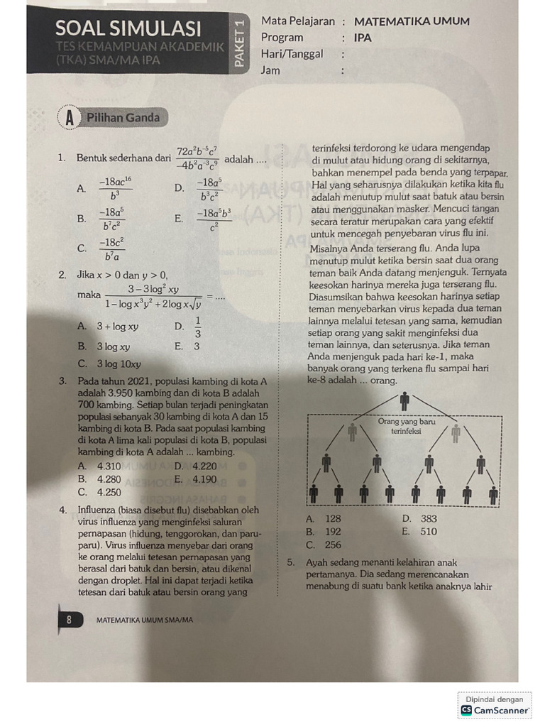Soal Simulasi TKA 2026 | PDF
