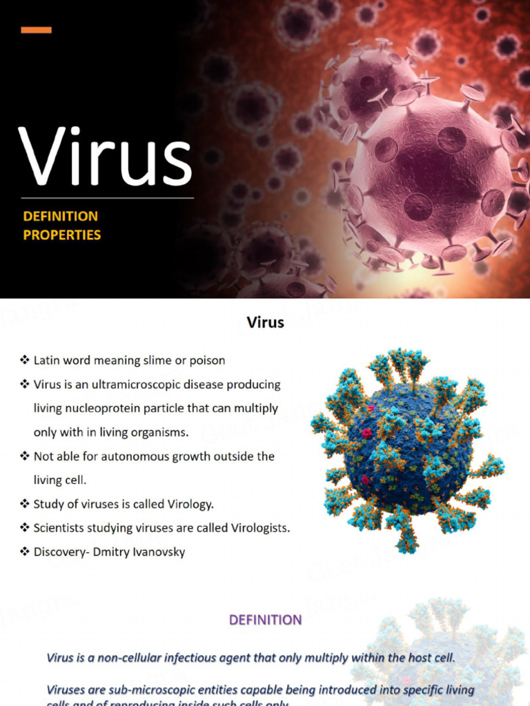 Virus Properties, Structure | PDF