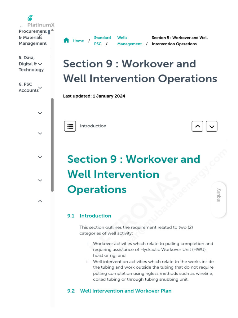 Workover and Well Intervention Operations | PDF | Chemical Engineering