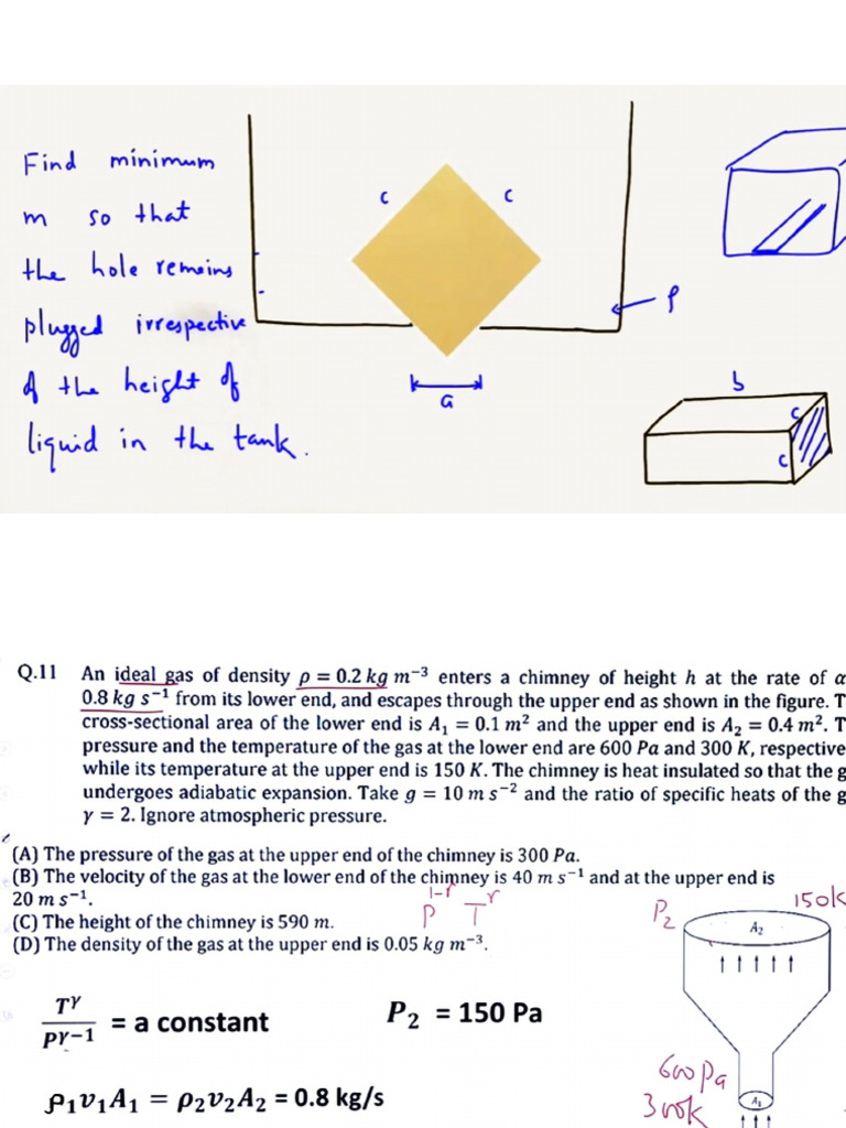 Fluids SBT Questions-1 Practice For Physics | PDF