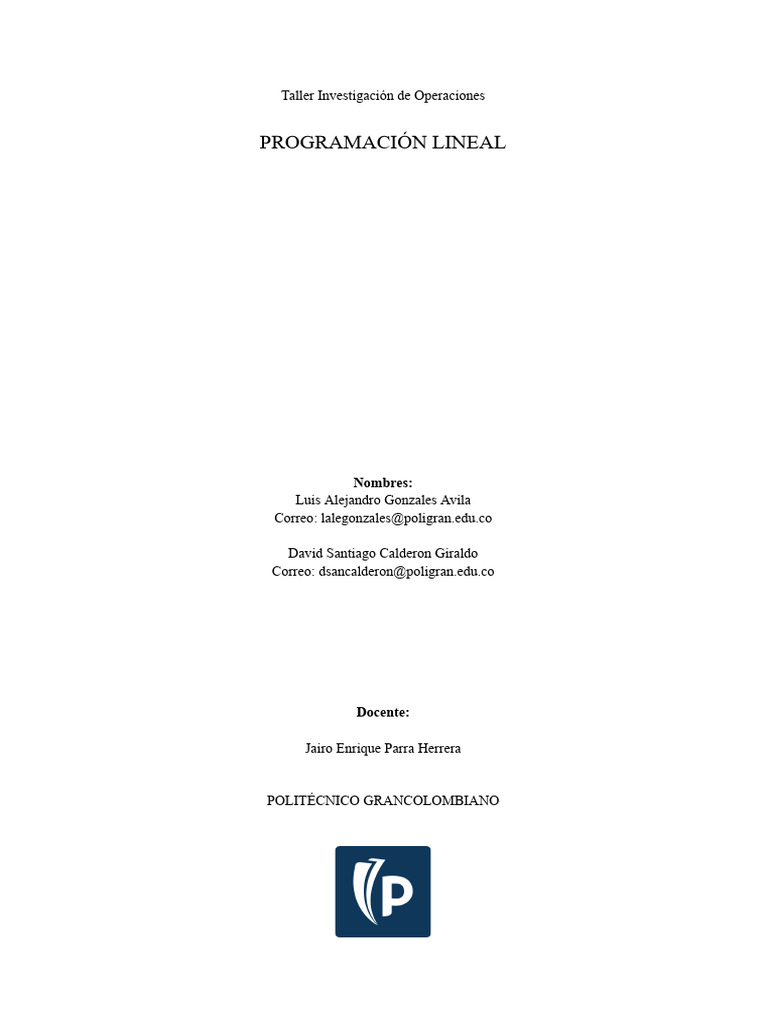 Taller 2do corte | PDF