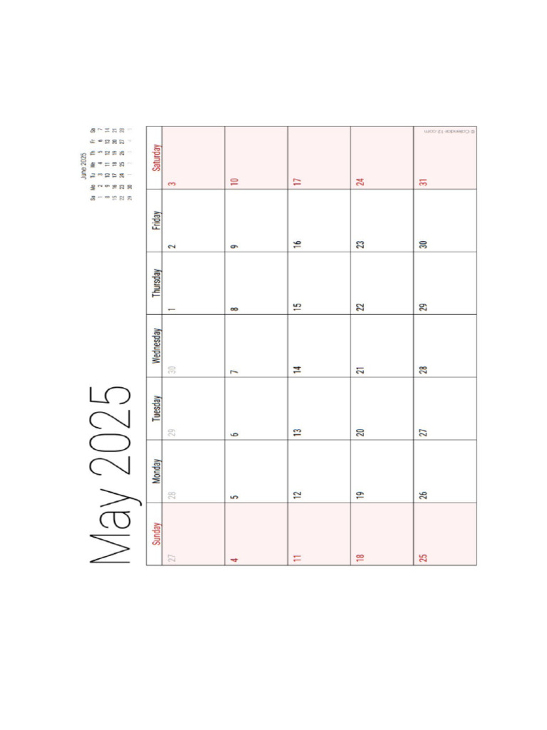 Calendar May June | PDF