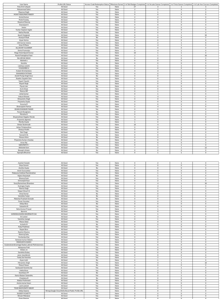 User Progress and Achievement Summary | PDF