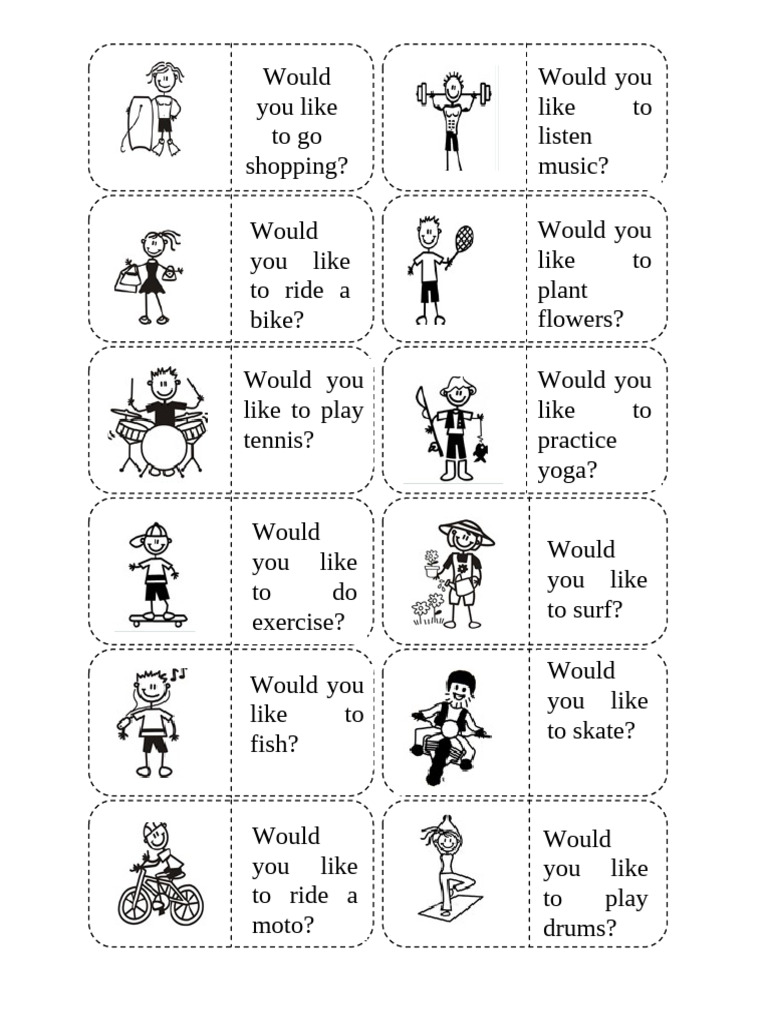 Would You Like Worksheet Templates Layouts - 115362 | PDF