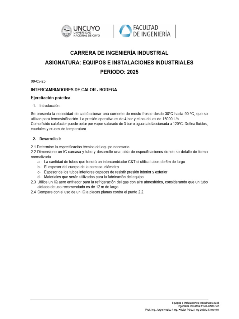 Ejercitación de IQ-1-BODEGA | PDF