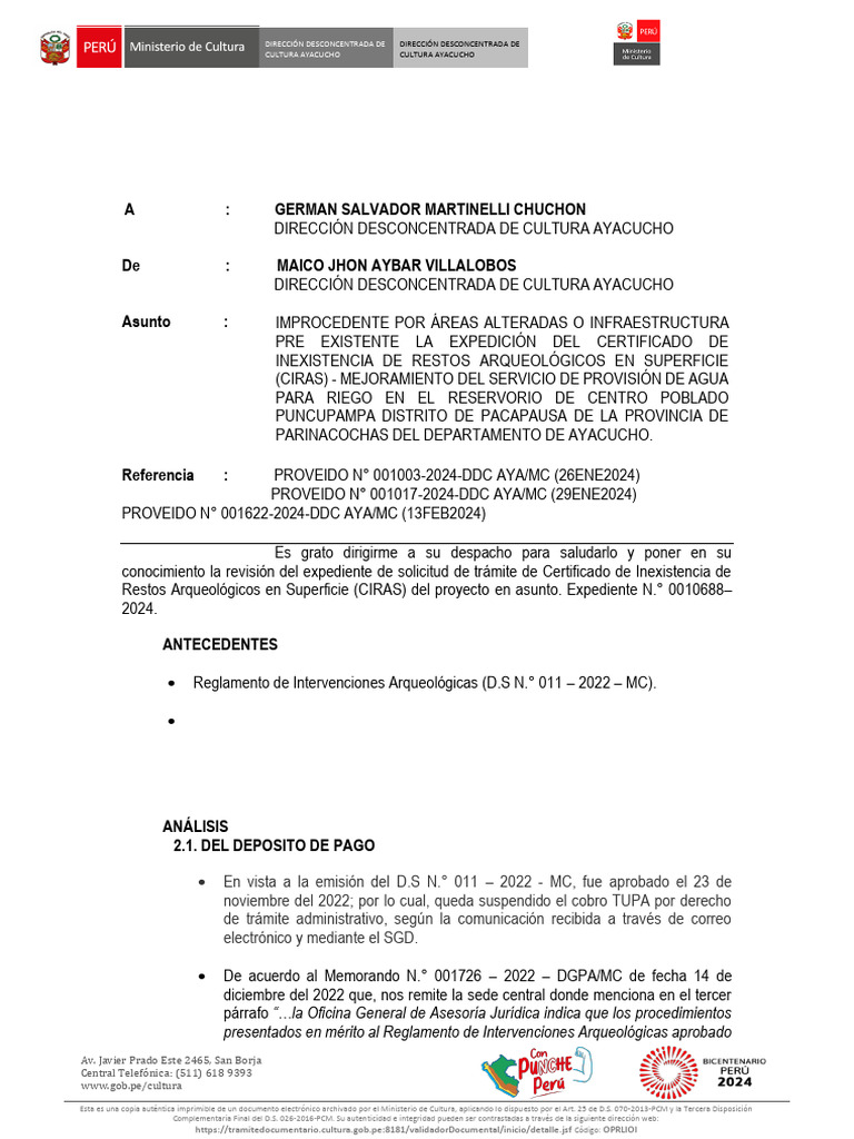 Informe-000079-2024-Ddc Aya-Mav | PDF | Justicia | Crimen y violencia