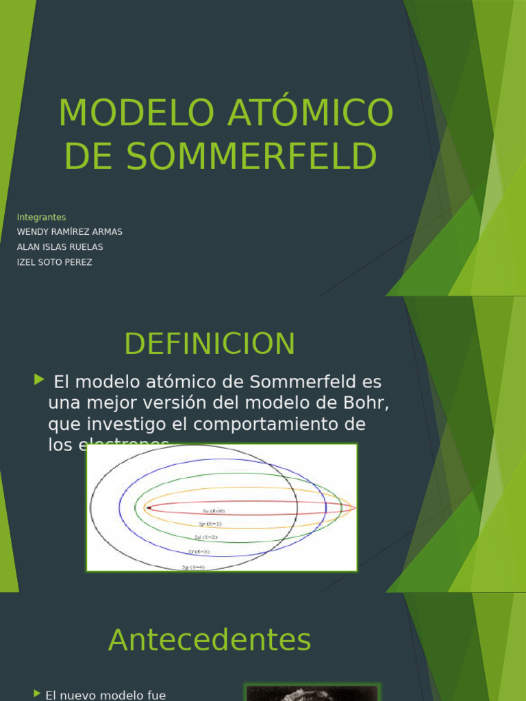 Modelo Atómico de Sommerfeld | PDF