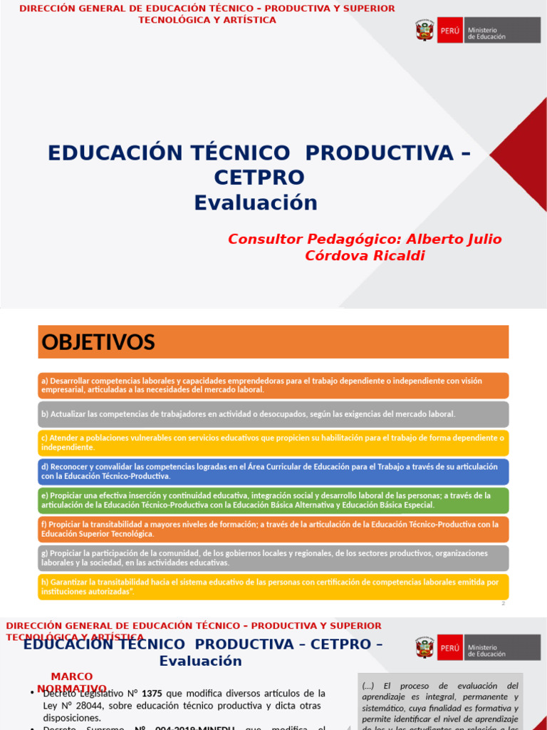 CETPRO Evaluacion | PDF | Evaluación | Plan de estudios