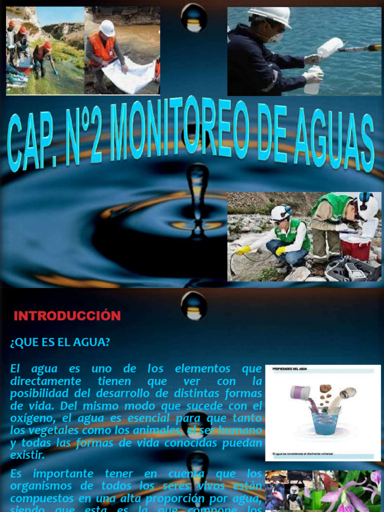 Presentacion Cap 2 Monitoreo de Aguas | PDF | Agua