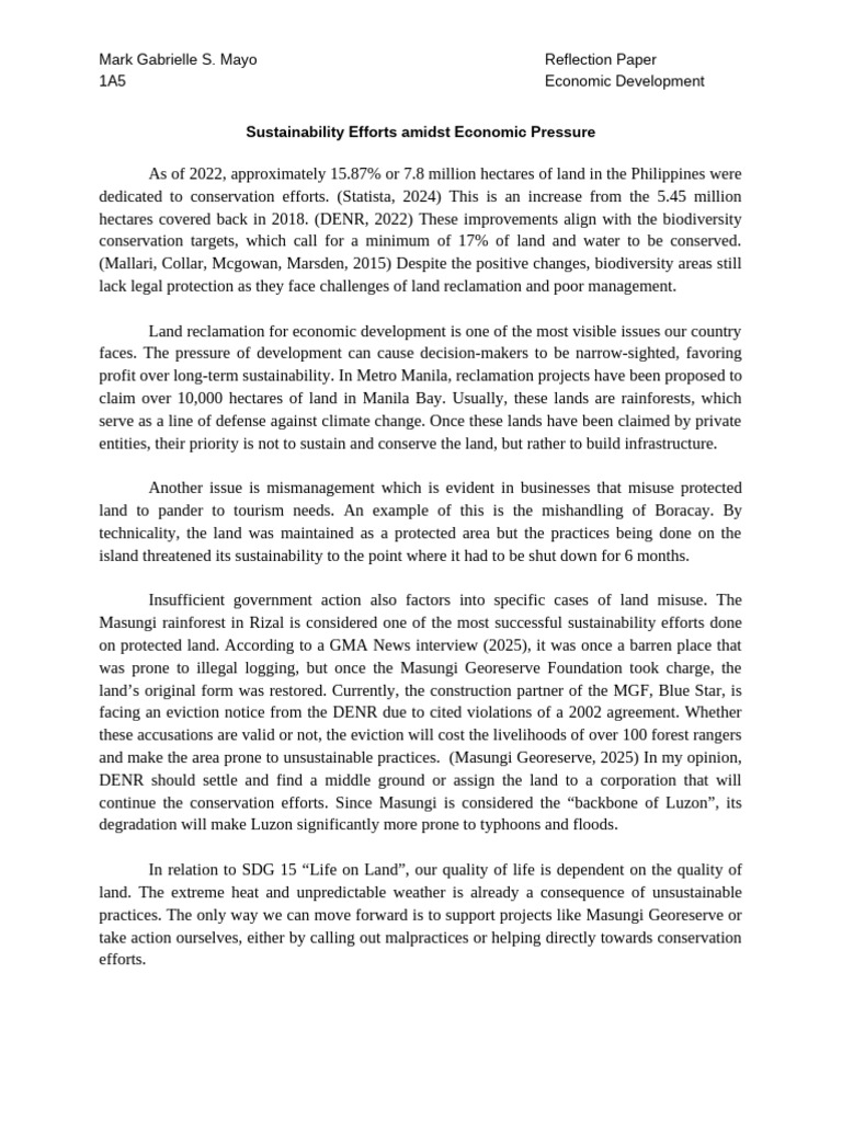 Sustainability Efforts Amidst Economic Pressure | PDF | Sustainability ...