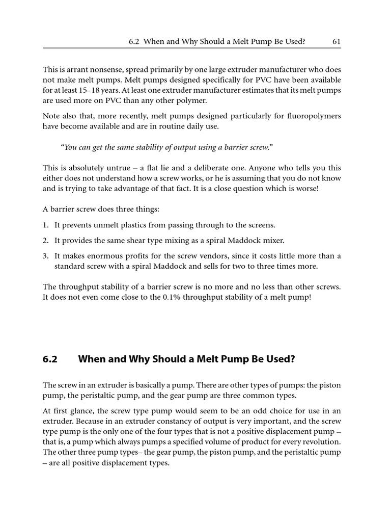 Melt Pump | PDF