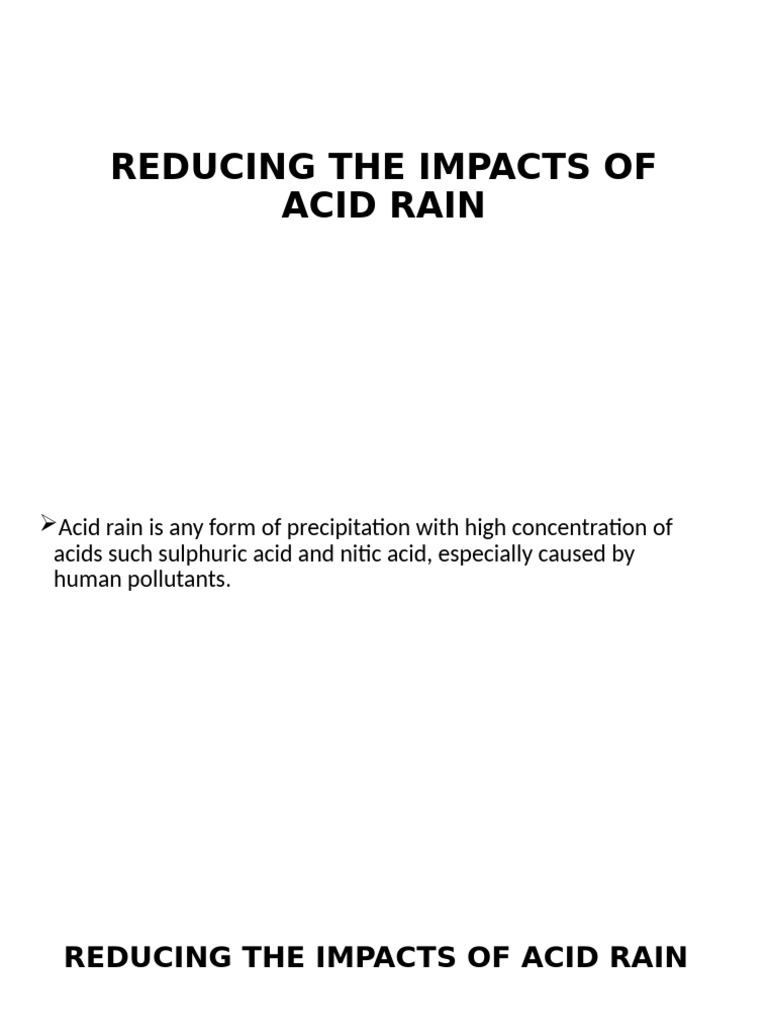 Reducing The Impacts of Acid Rain | PDF