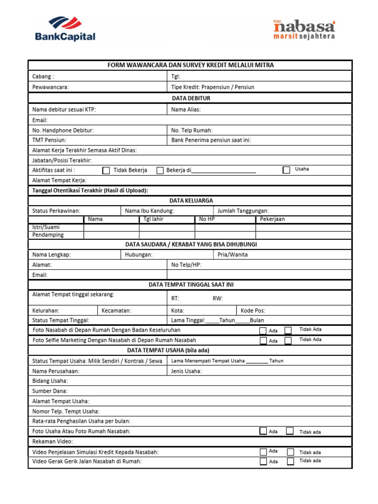 Formulir Interview | PDF