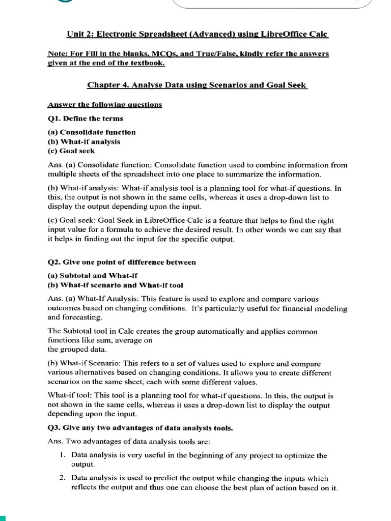 Part-B - Unit-2-Electronic Spreadsheet | PDF | Spreadsheet | Hyperlink