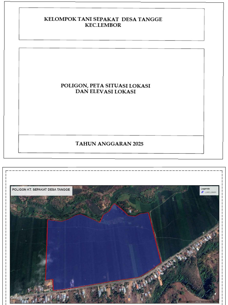 Poligon, peta Situasi, Dan Elevasi Kt. Sepakat | PDF
