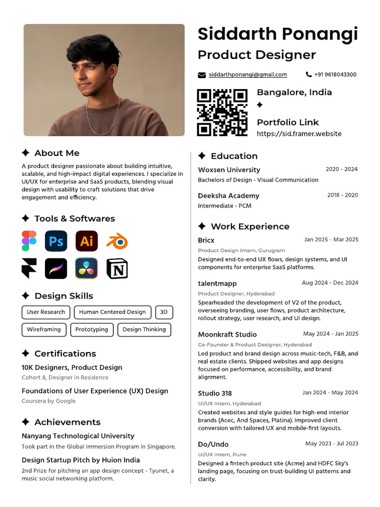 Siddarth Ponangi - PD Resume | PDF | Human Communication | Innovation