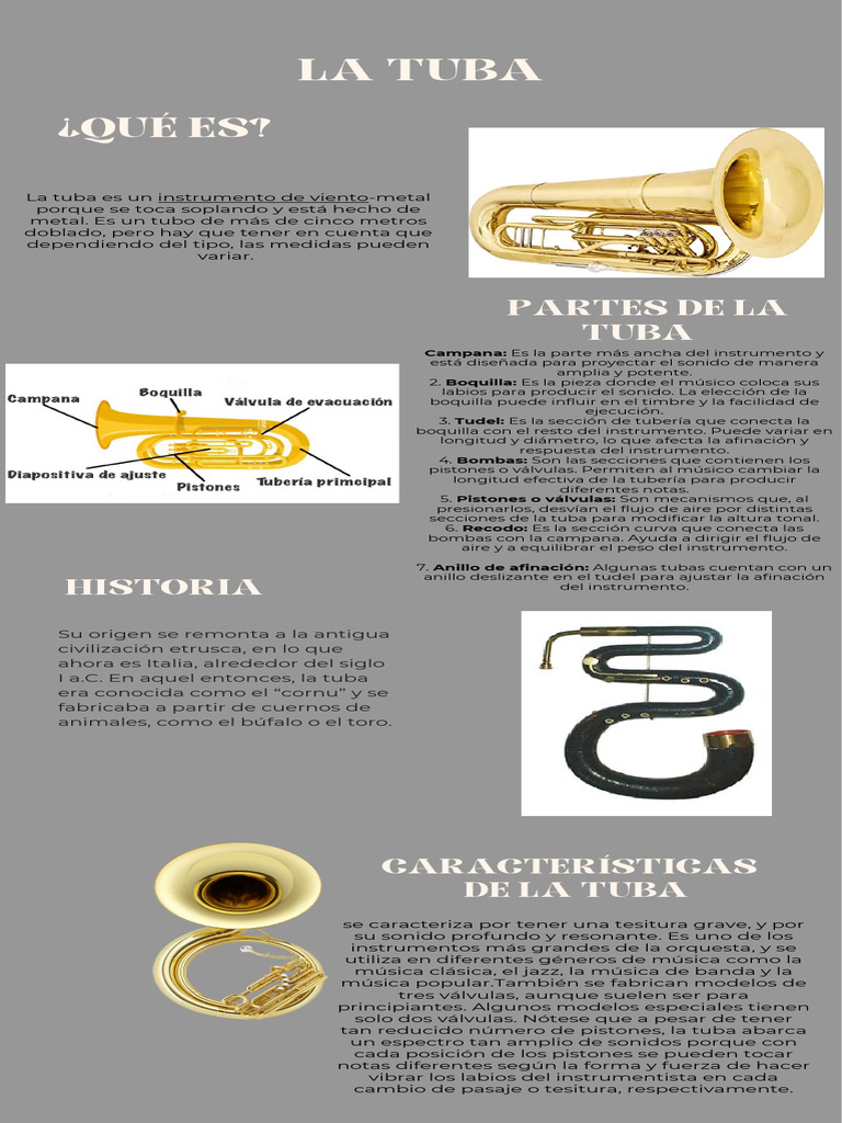 Infografia Sobre La Tuba | PDF | Tuba | Instrumentos de latón