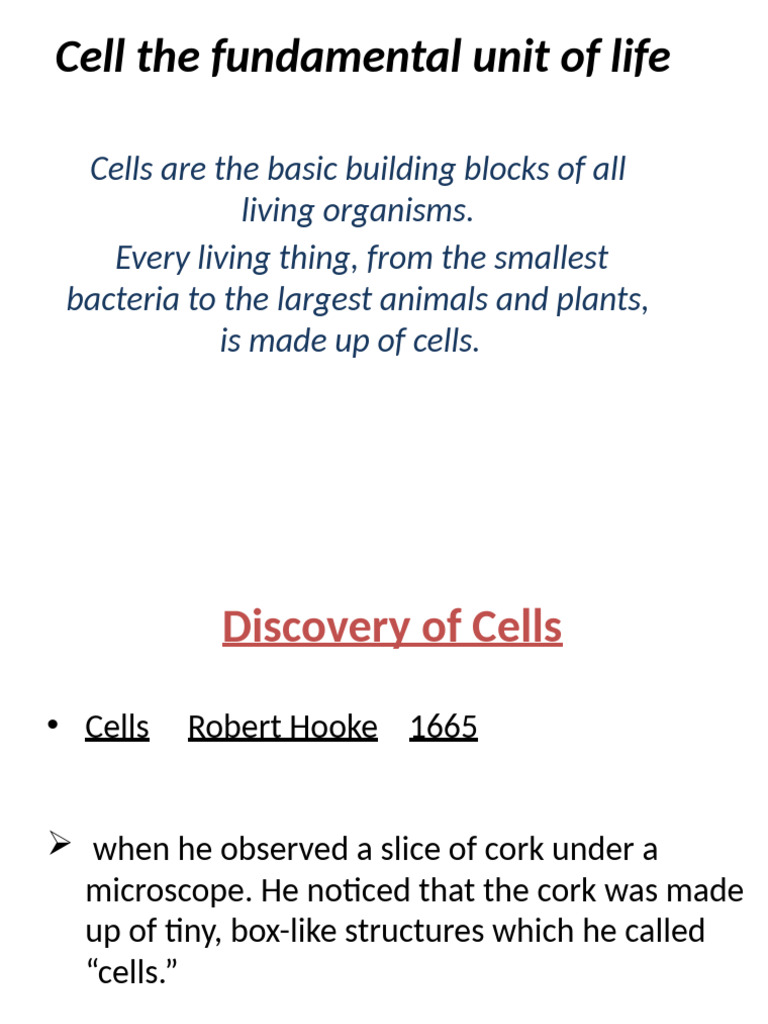 Cell The Fundamental Unit of Life New | PDF