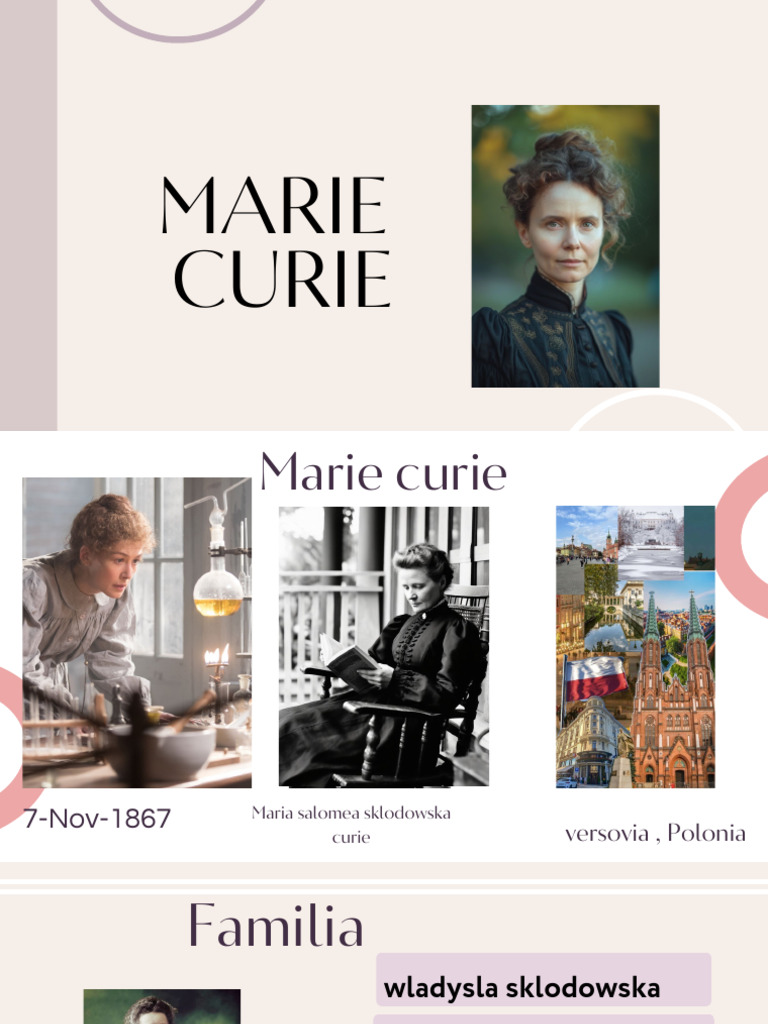 Vida y logros de Marie Curie | PDF