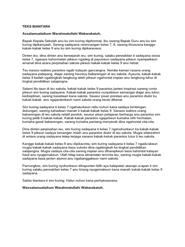 Teks Biantara | PDF