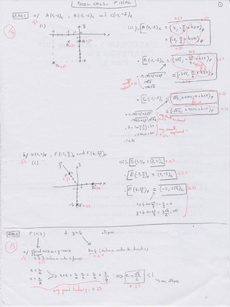 P2021 Cal2 Final Correction | PDF