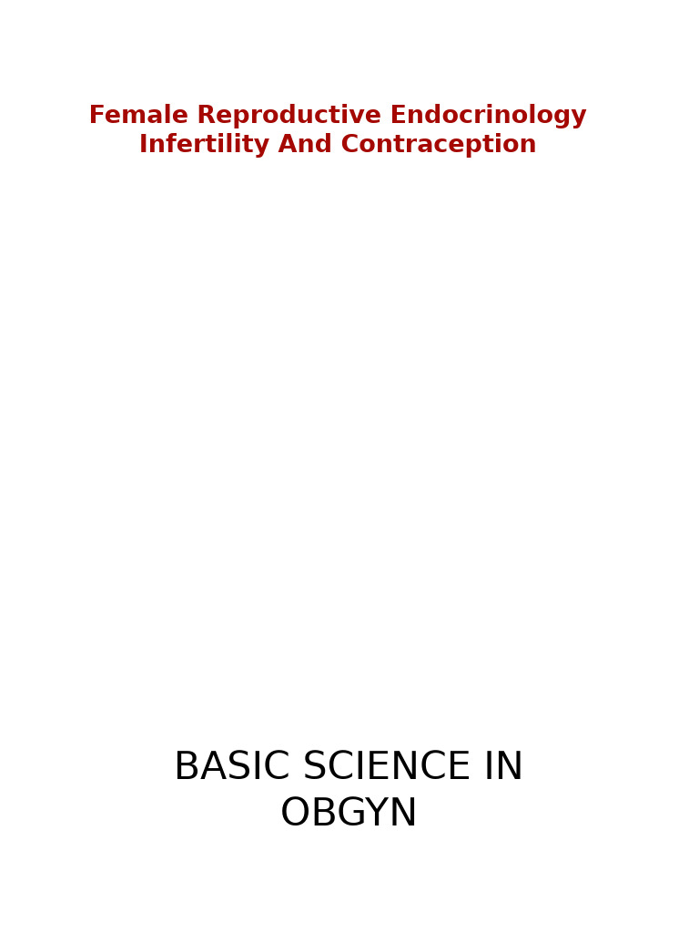 Infertility and Contraception | PDF