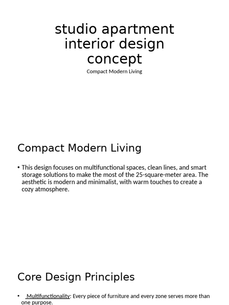 Studio Apartment Concept | PDF