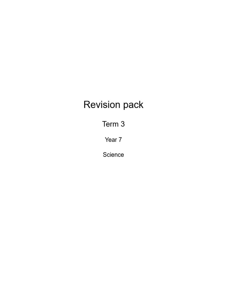 Revision Pack Year 7 | PDF | Planets | Asteroid