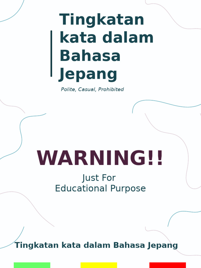 Tingkatan Kata Dalam Bahasa Jepang | PDF