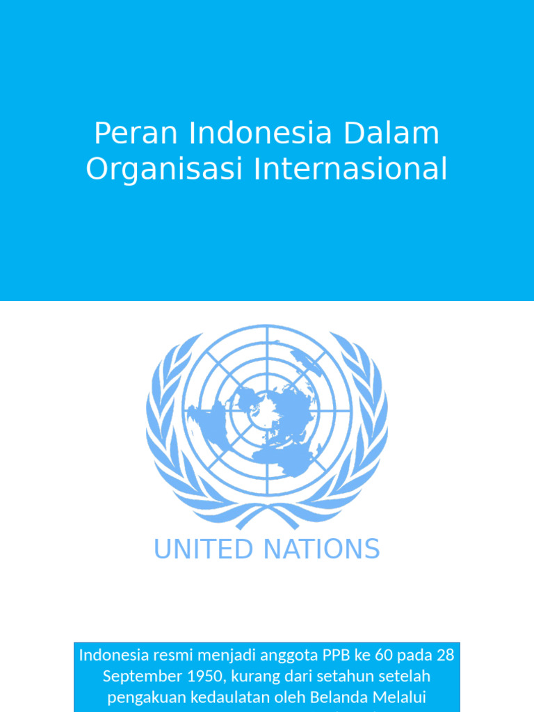 (PKN) Peran Indonesia Dalam PBB | PDF